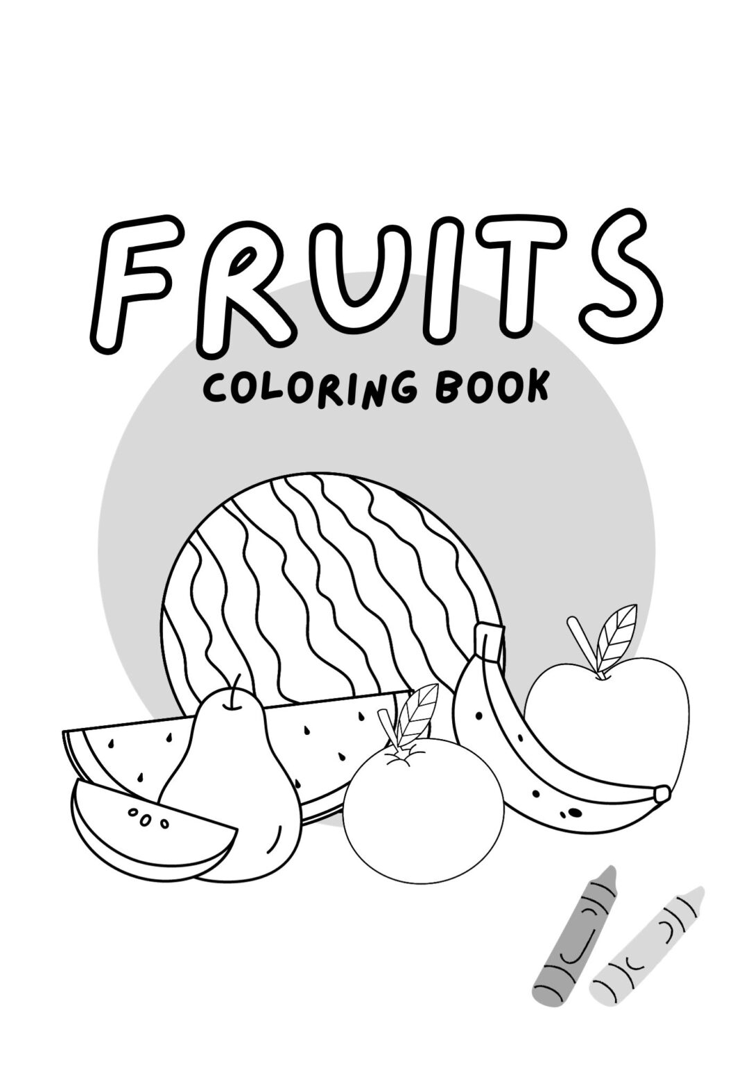 Free Printable Fruit Coloring Pages Download for Kids