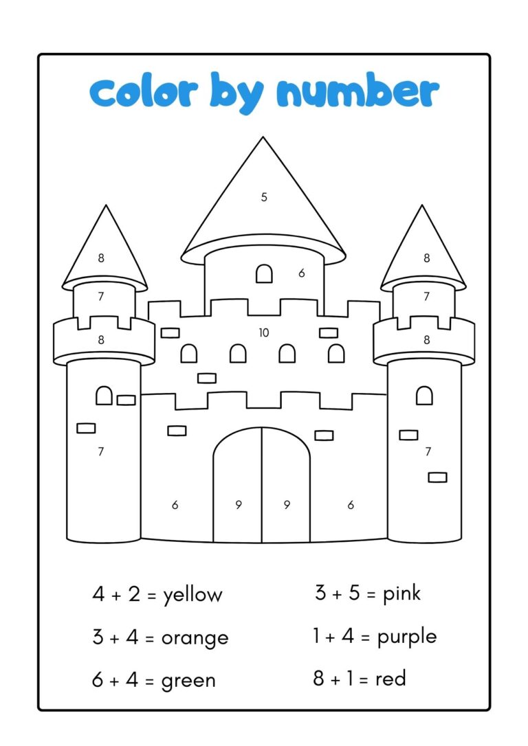 Color By Number coloring pages for Kids - Free Printable Download in ...