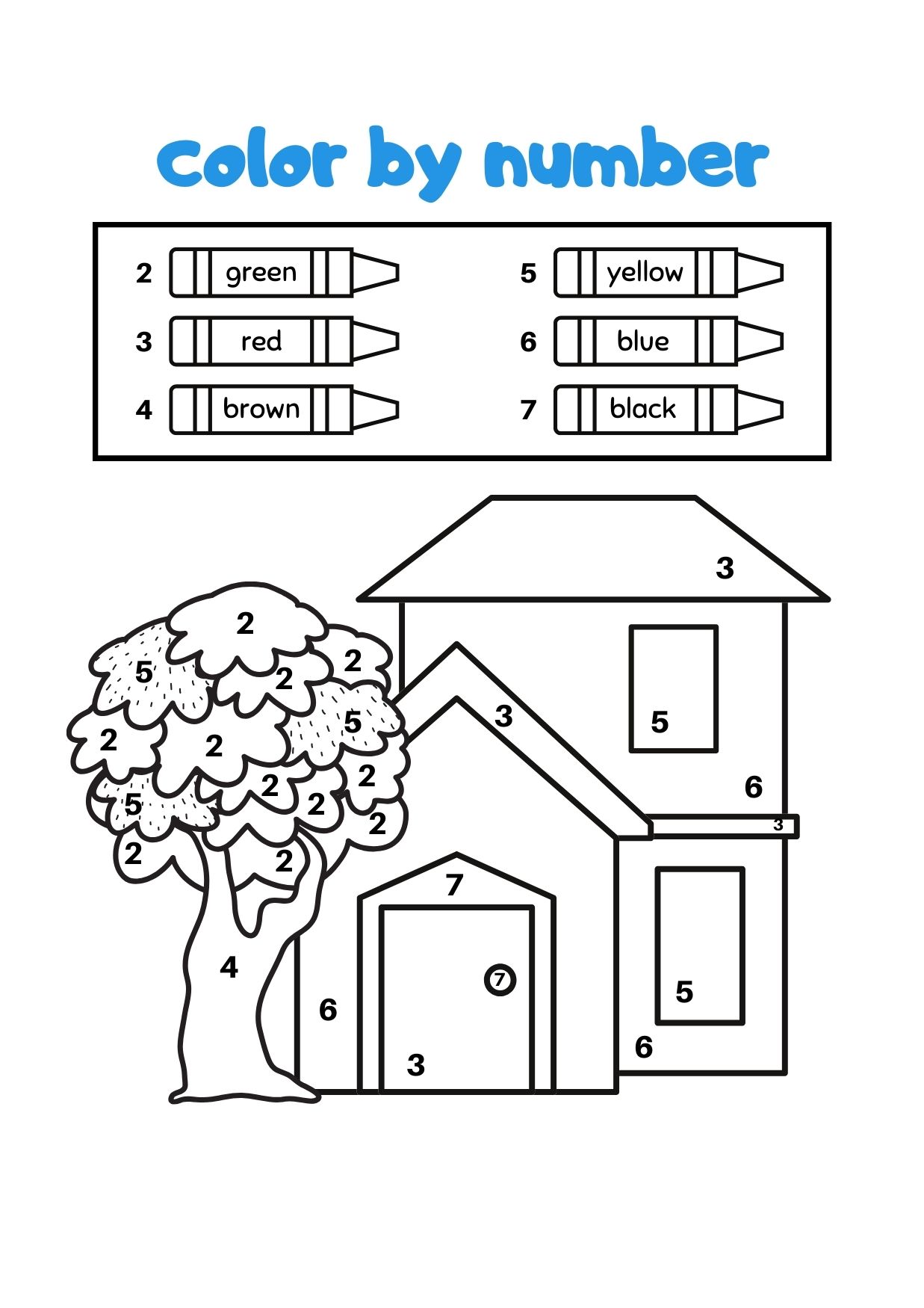 Color By Number coloring pages for Kids - Free Printable Download in ...